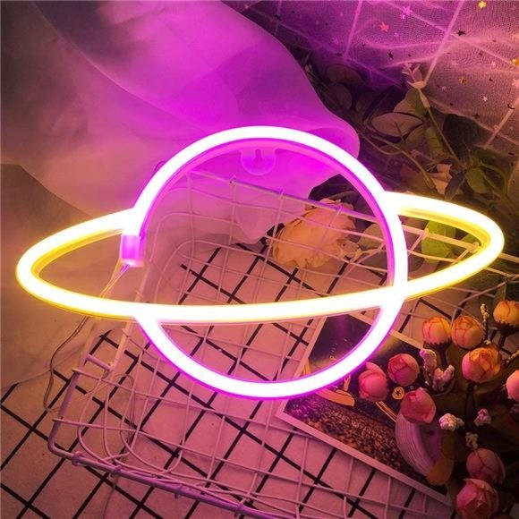 Accents | Protecu Planet Neon Sign Usbbattery Operated Led Signs Neon ...